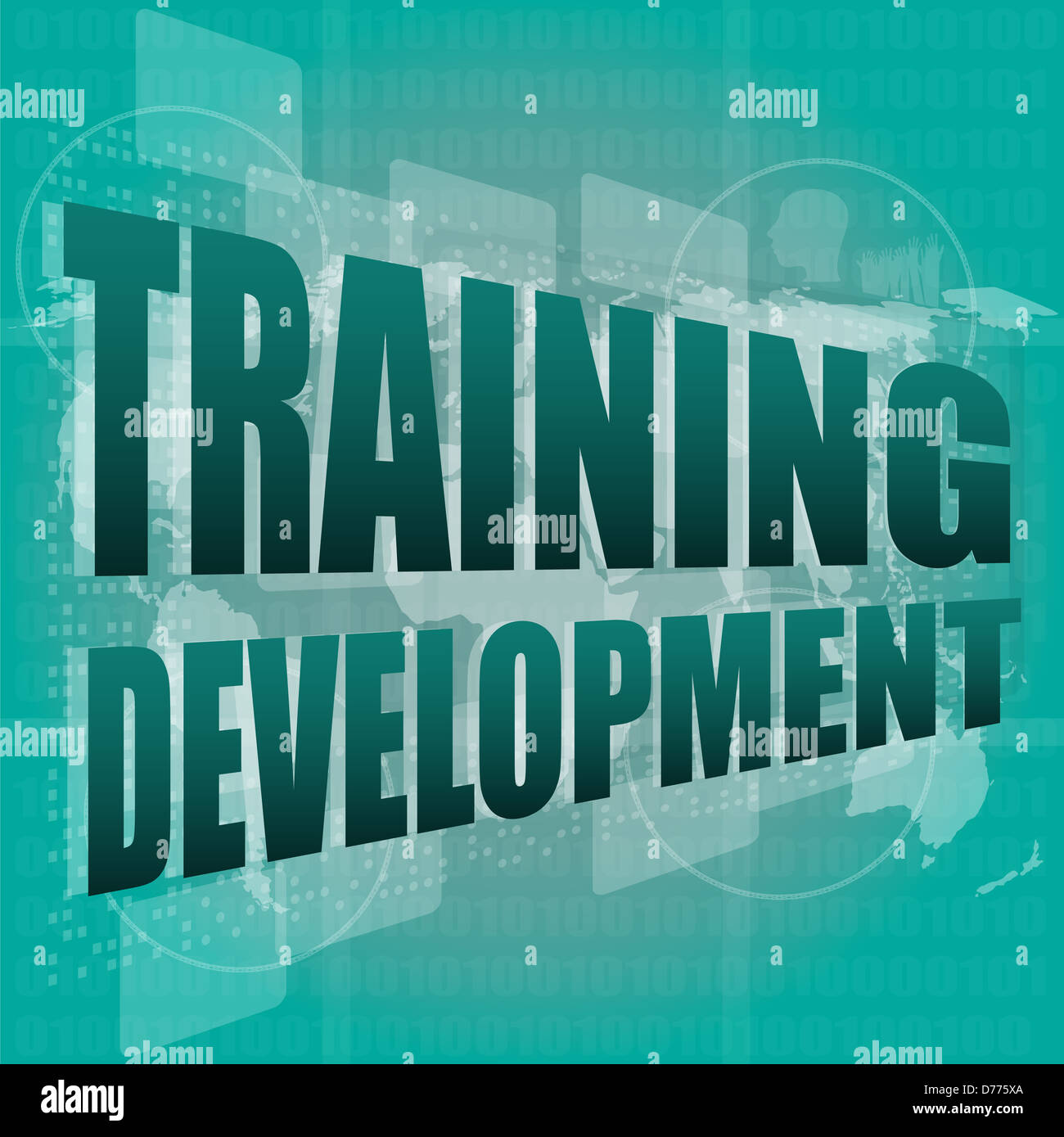 Education and learn concept: Training Development on digital screen ...