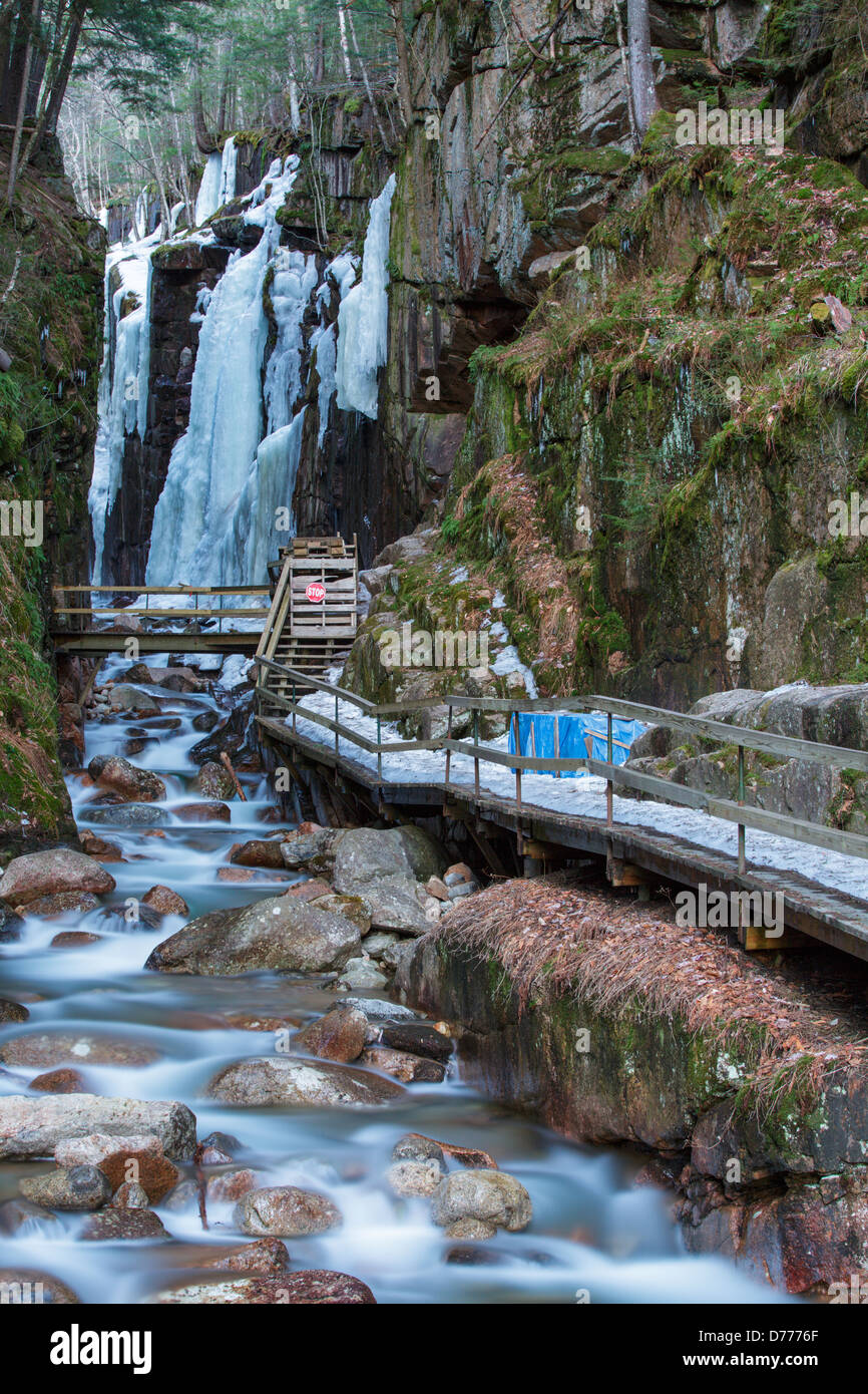 Franconia Notch State Park -Flume Gorge during the spring months in ...