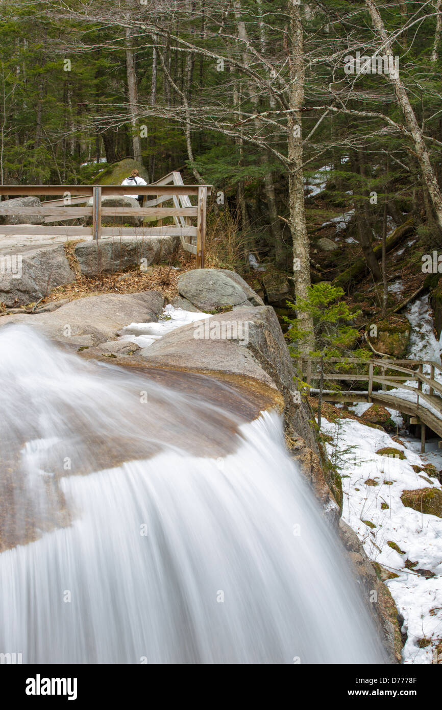 Franconia Notch State Park - Avalanche Falls in Flume Gorge during the ...