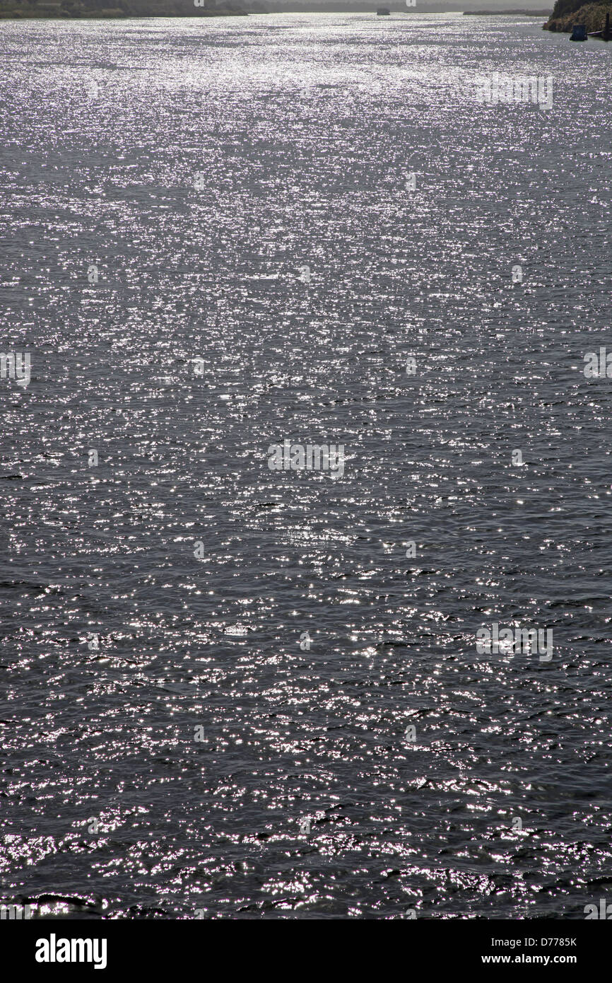 BACKLIT SPARKLING WATER RIVER NILE EGYPT 09 January 2013 Stock Photo ...