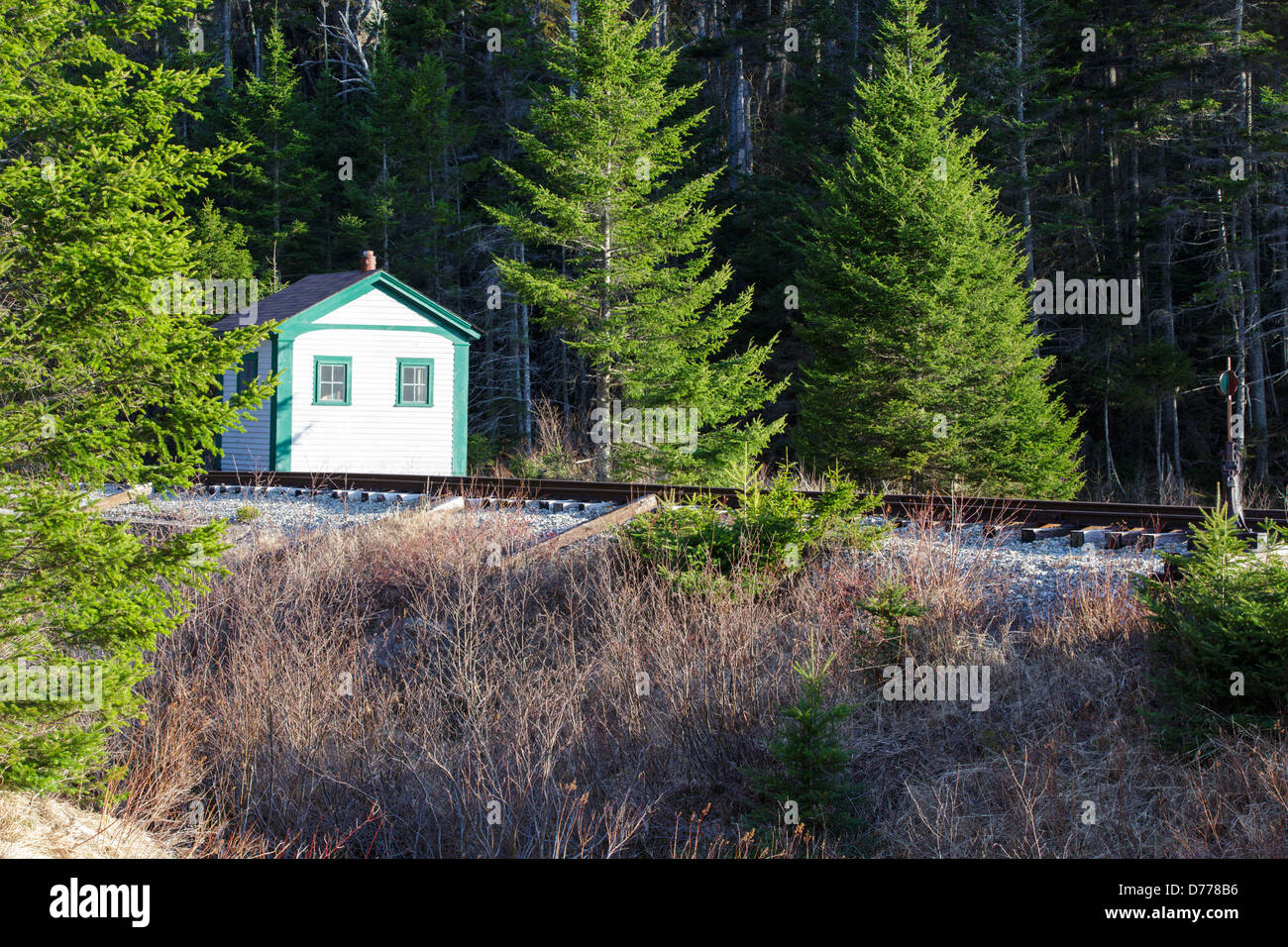 Shed along the Maine Central Railroad during the spring months in the ...