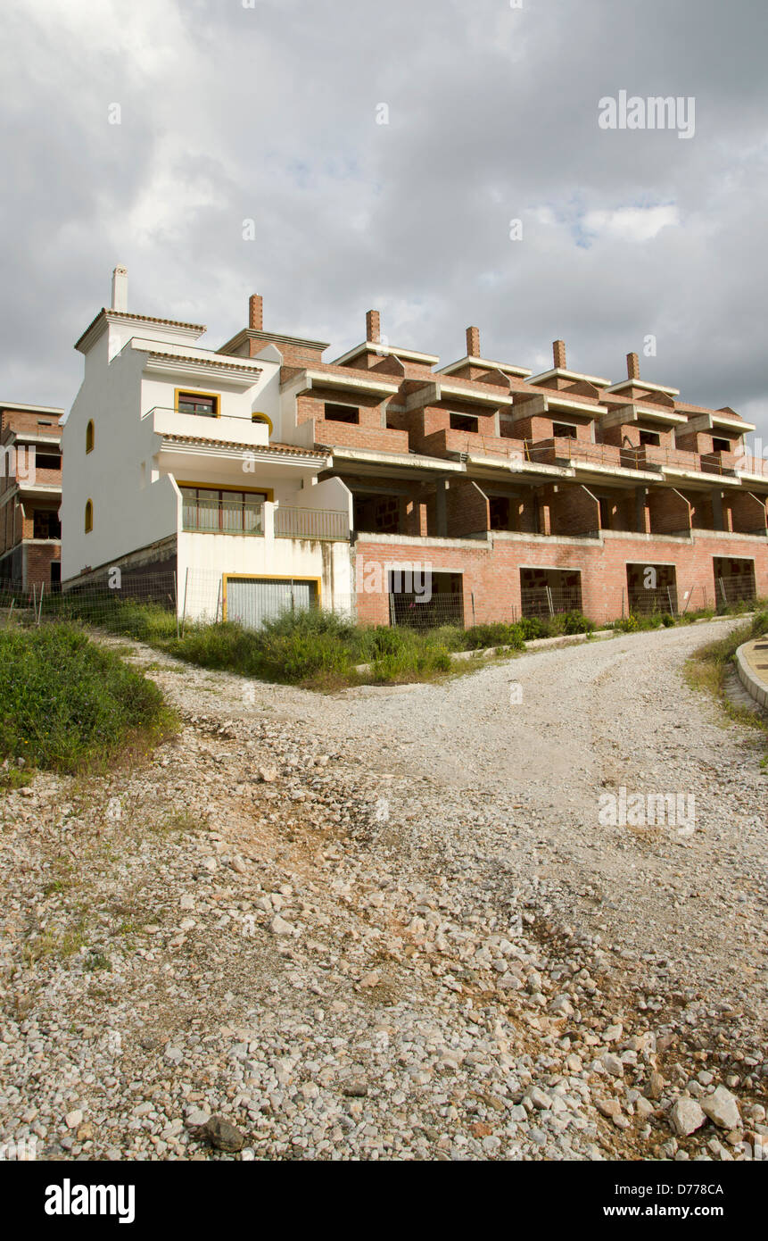Unfinished town houses due to financial crisis Stock Photo - Alamy