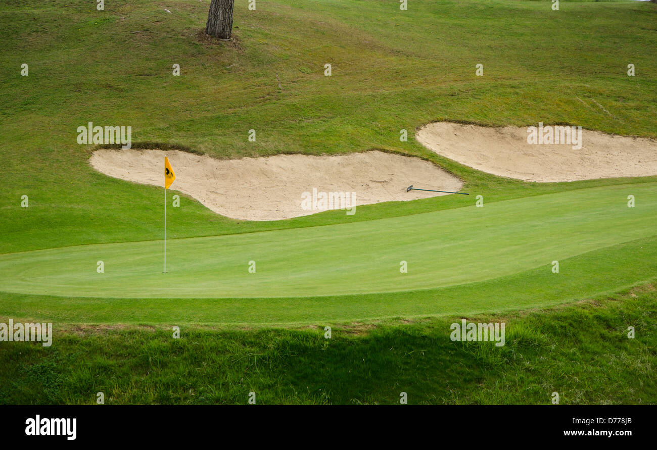 Golf bunker rake hi-res stock photography and images - Alamy