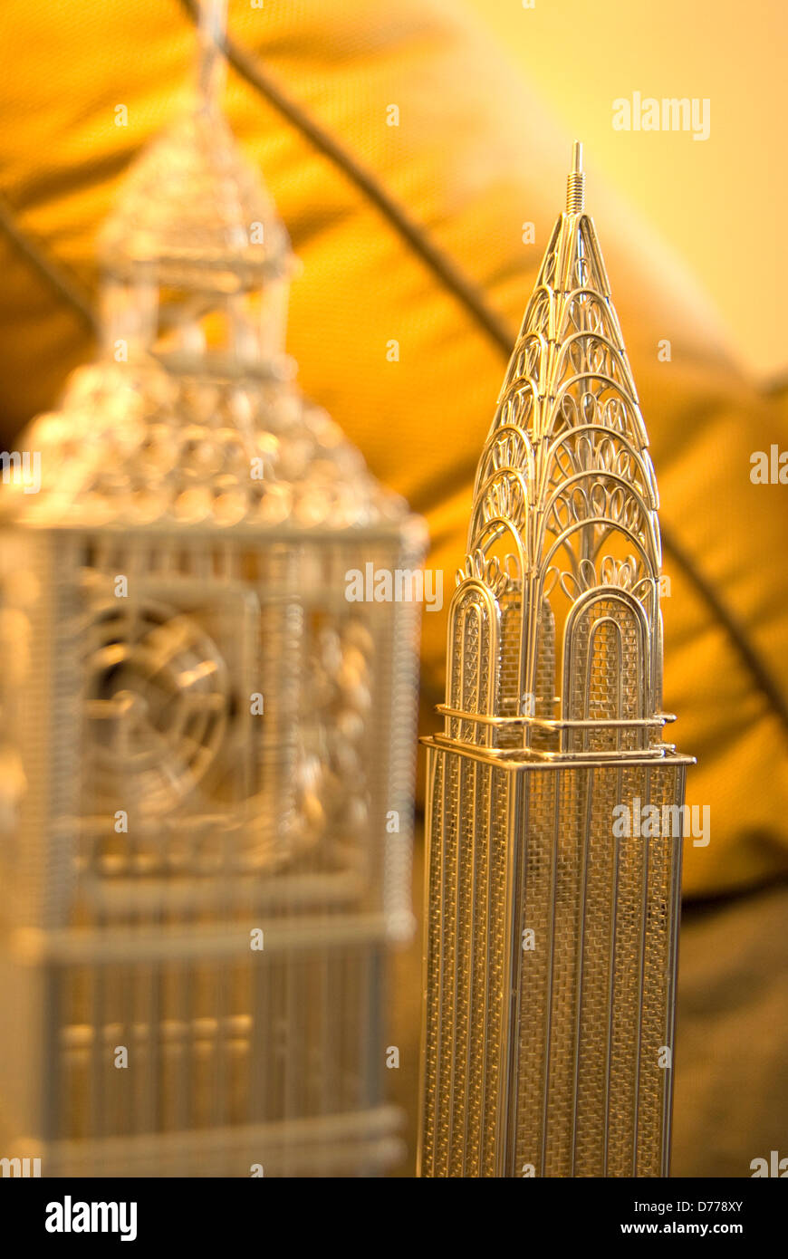 Big Ben and Chrysler building Figurines Stock Photo - Alamy