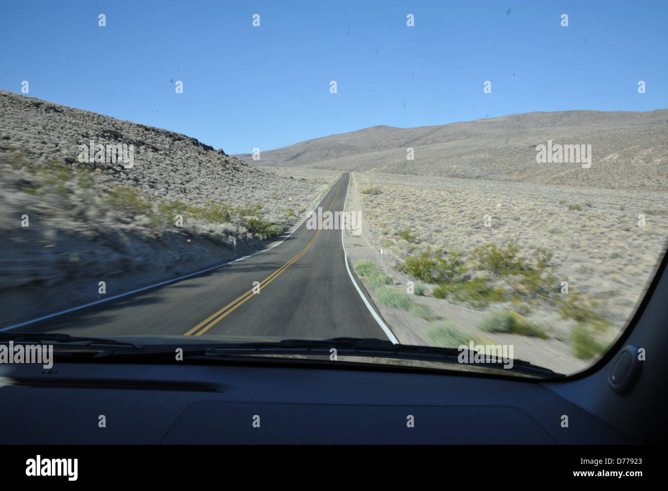 Highway 190 and scenery in Nevada, America Stock Photo - Alamy