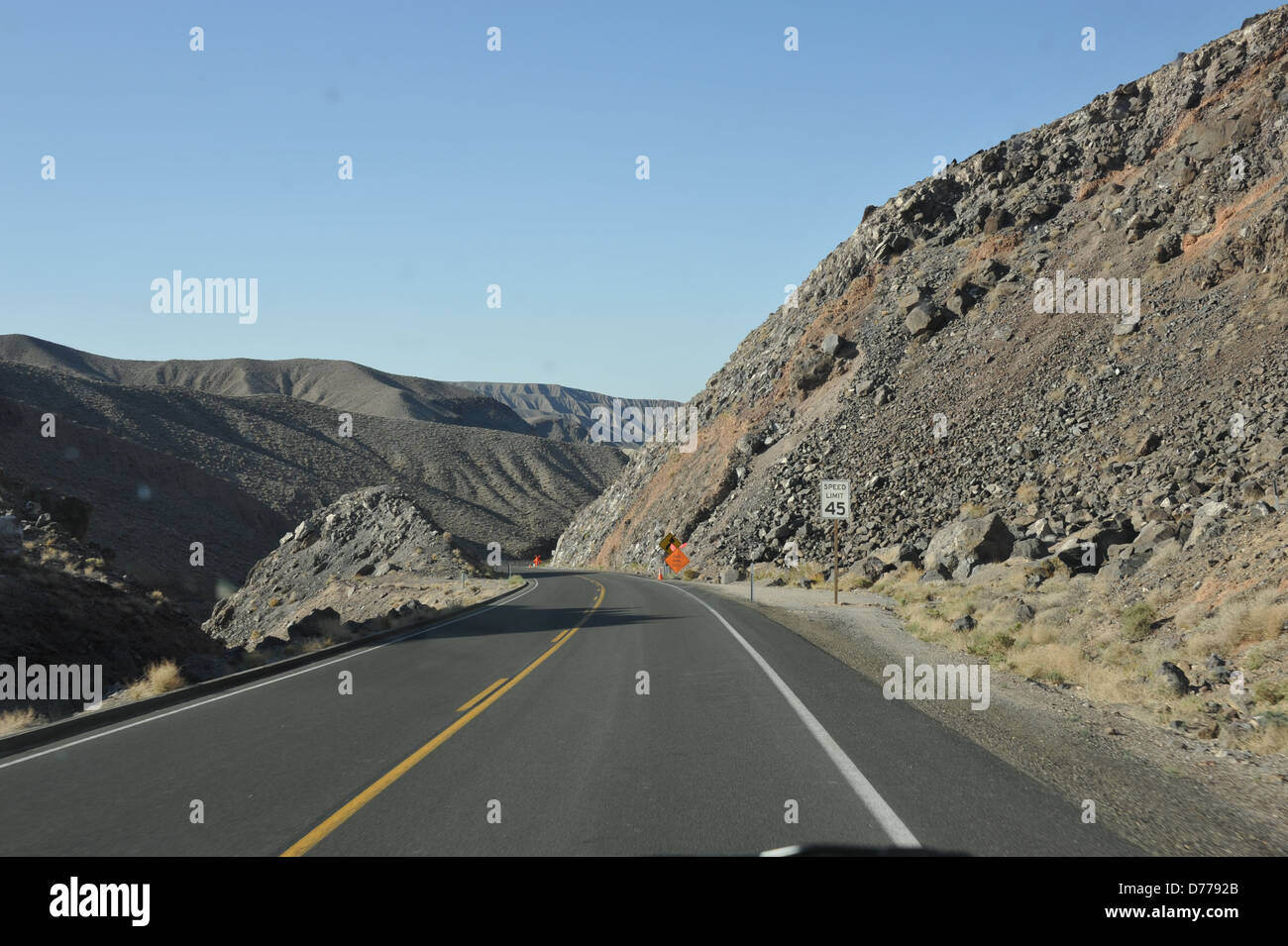 Highway 190 and scenery in Nevada, America Stock Photo - Alamy