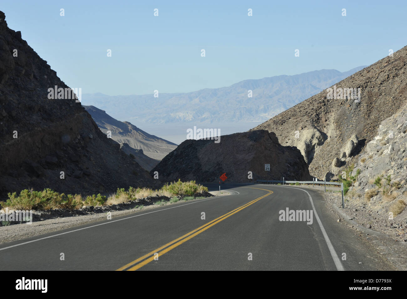 Highway 190 and scenery in Nevada, America Stock Photo - Alamy