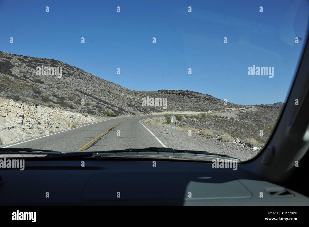Highway 190 and scenery in Nevada, America Stock Photo - Alamy