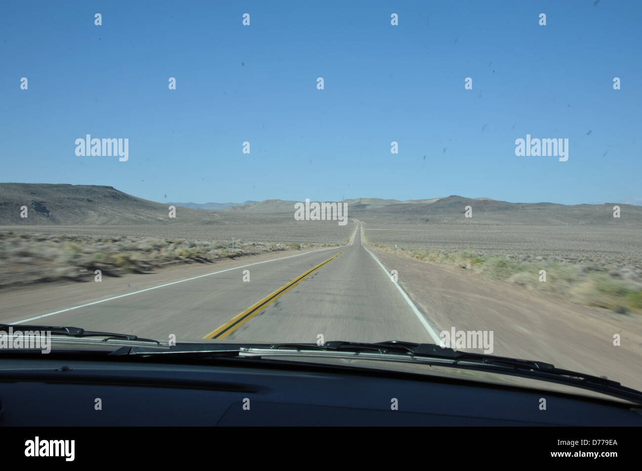 Highway 190 and scenery in Nevada, America Stock Photo - Alamy