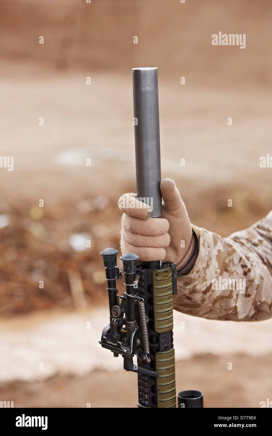 Detail Suppressor On U.S. Marine Corps Rifle Stock Photo - Alamy