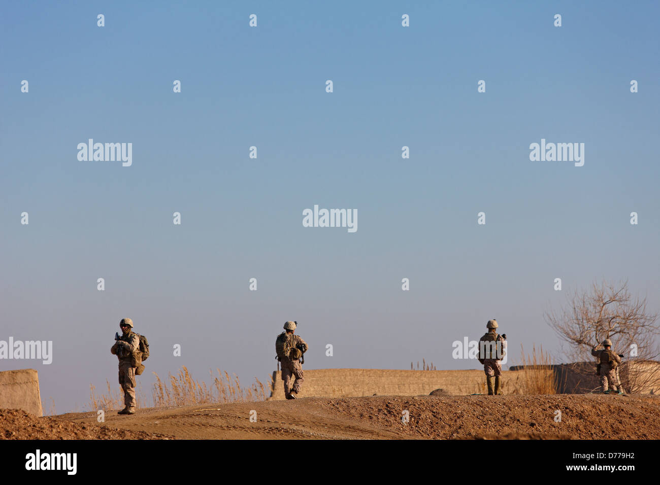 U.S. Marines on Patrol in Afghanistan's Helmand Province Near Town ...