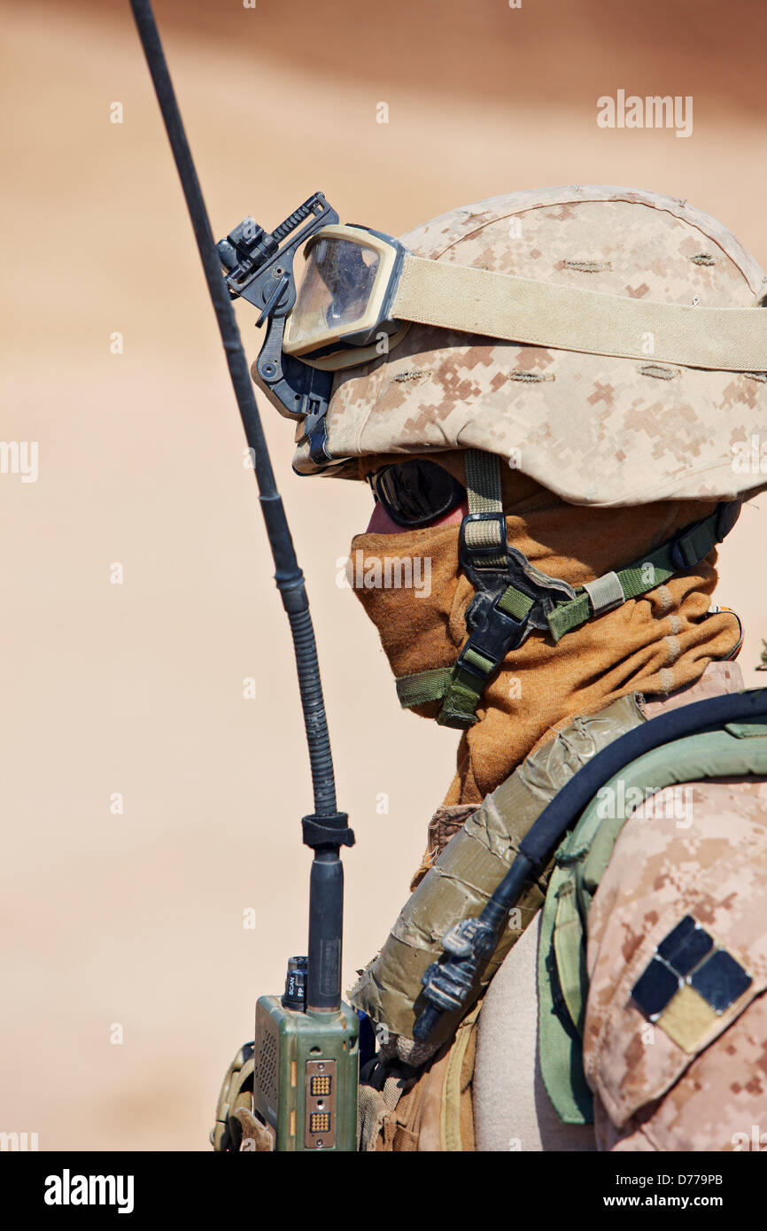 U.S. Marine During Combat Operation Outside Town Marjah Helmand ...