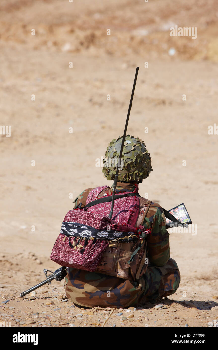 Afghan National Army Soldier During Combat Operation Outside Town ...