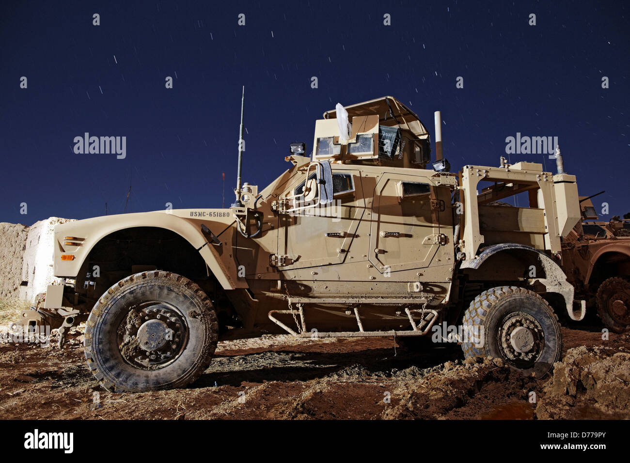 Night View M-ATV or Mine Resistant Ambush Protected All Terrain Vehicle Stock Photo - Alamy