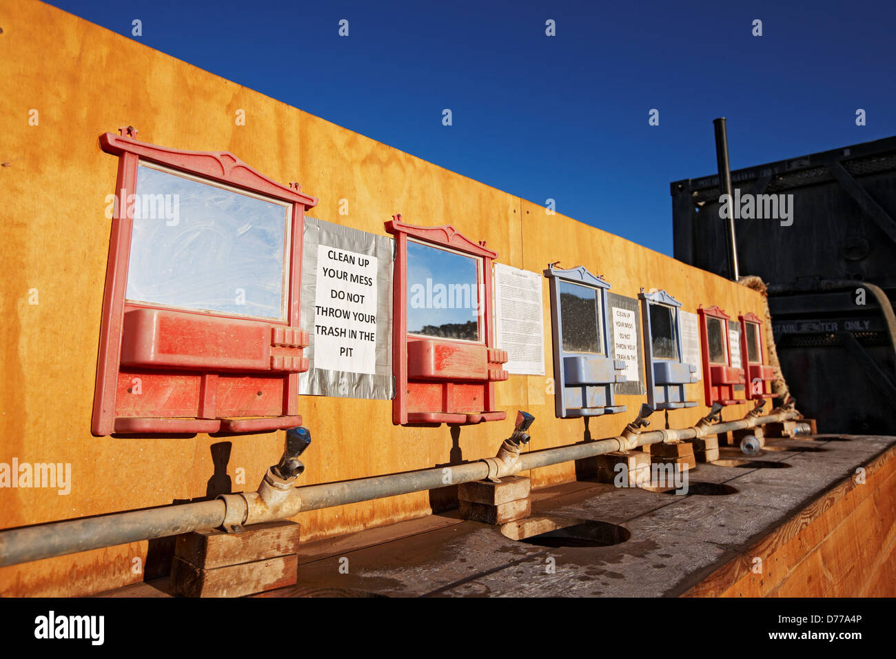 Outdoor Hygiene Station at U.S. Marine Corps Forward Operating Base in ...
