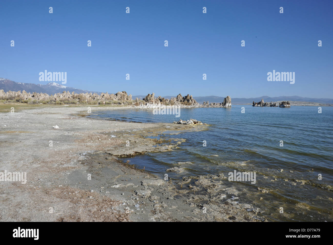Mono lake in Nevada, one of the oldest lakes in the world, over 3 ...