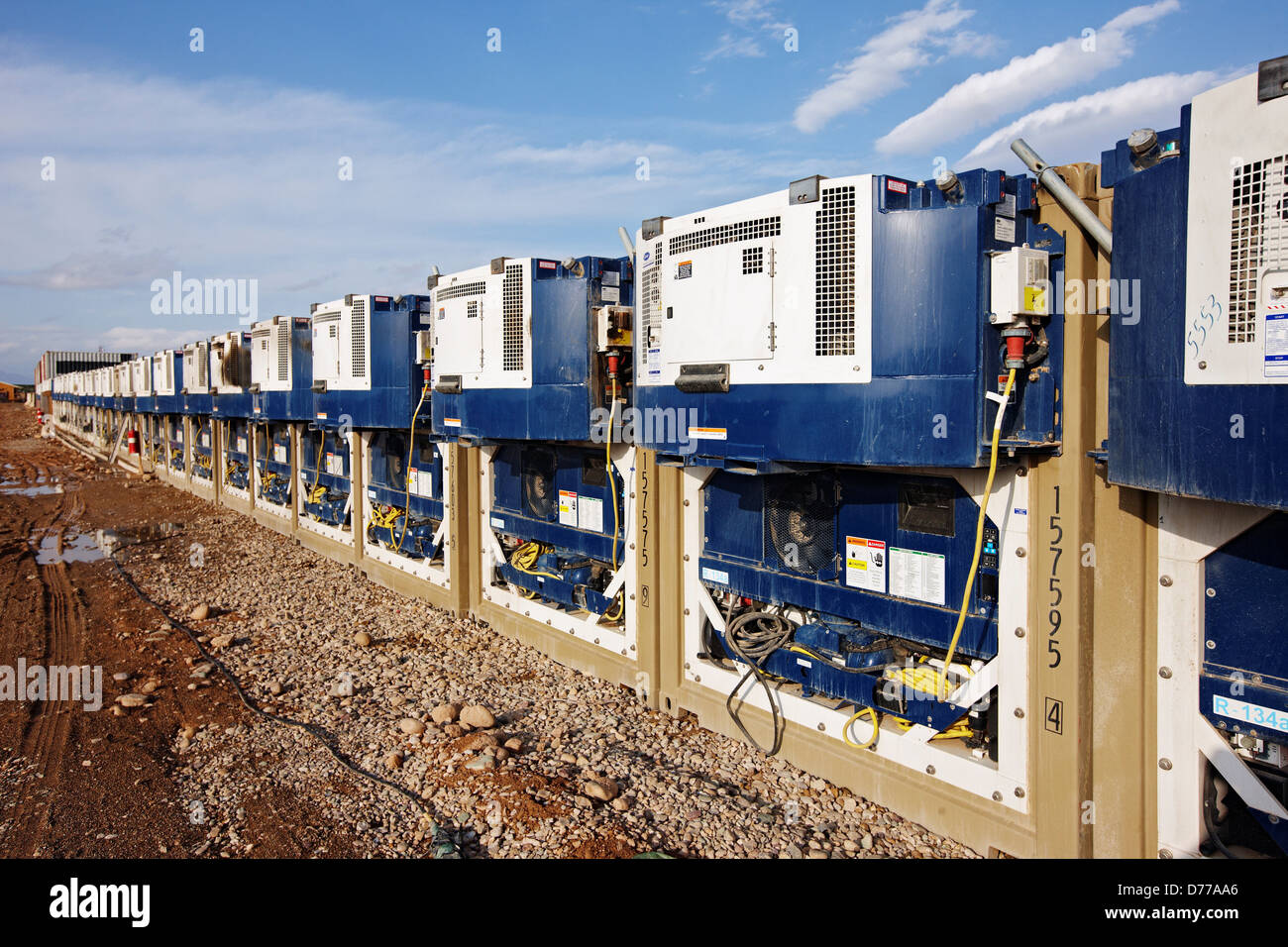 Line Refrigeration Units at Military Base Afghanistan Stock Photo - Alamy
