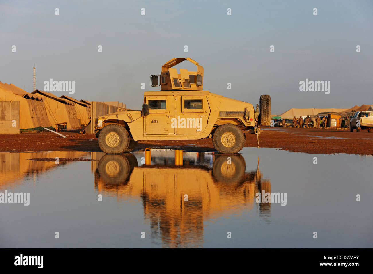 HUMVEE Reflection in Small Rain Pond after Storm Camp Leatherneck Large ...