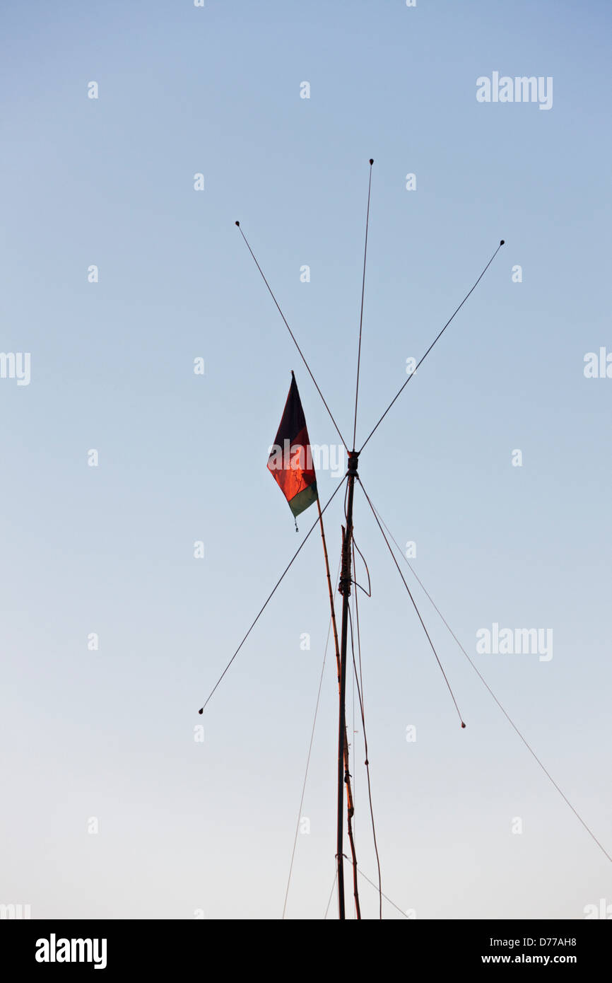 Military Communications Antenna Flag Afghanistan Combat Outpost in ...