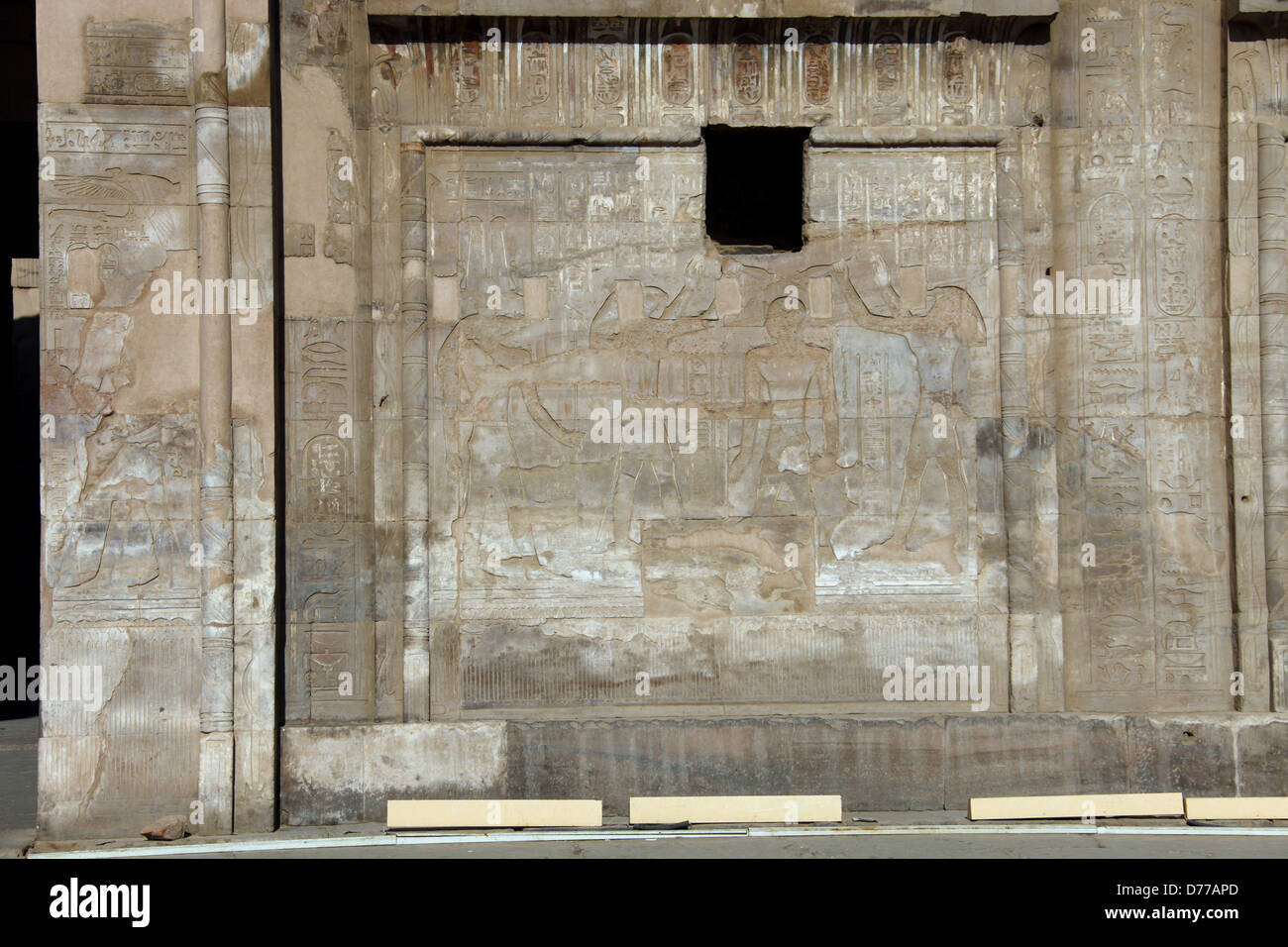 SMALL CHAPEL PAINTED URAEUS LINTEL KOM OMBOTEMPLE EGYPT 09 January 2013 ...