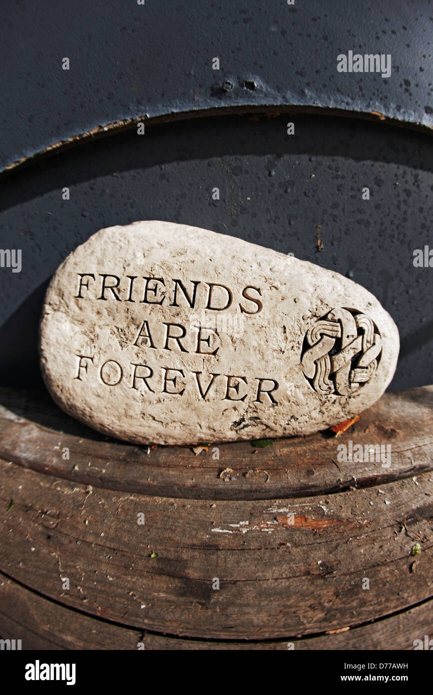 Friends are Forever Rock Stock Photo - Alamy
