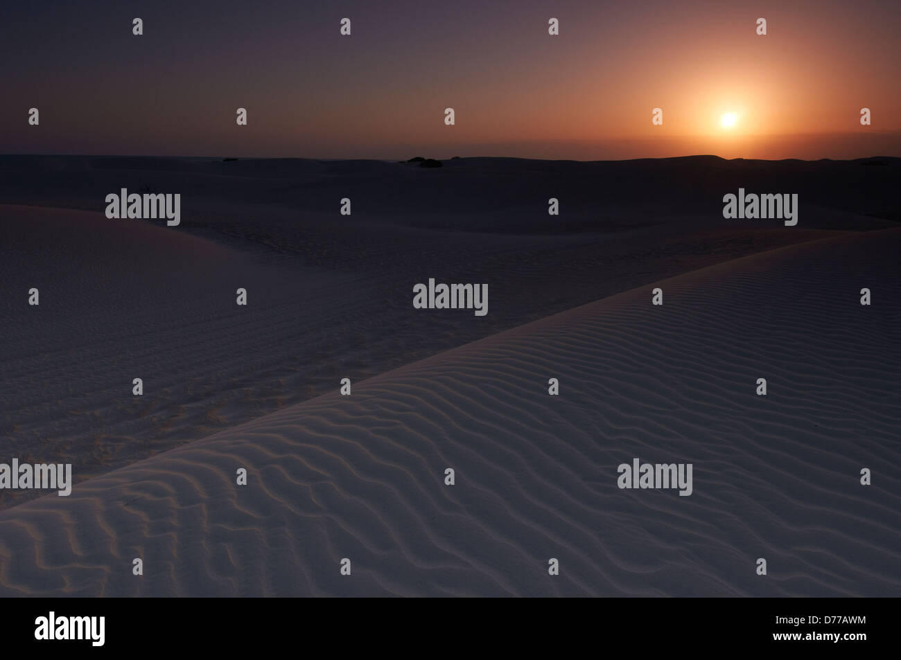 Sunset at the white desert of Socotra, Yemen Stock Photo - Alamy