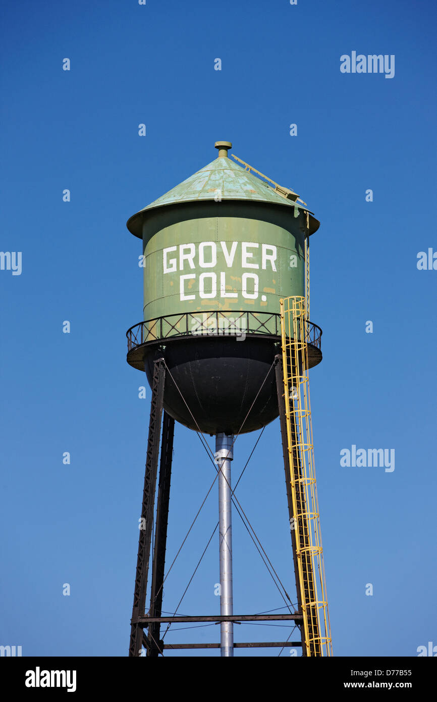 Municipal Water Tank at Grover Colorado Stock Photo - Alamy