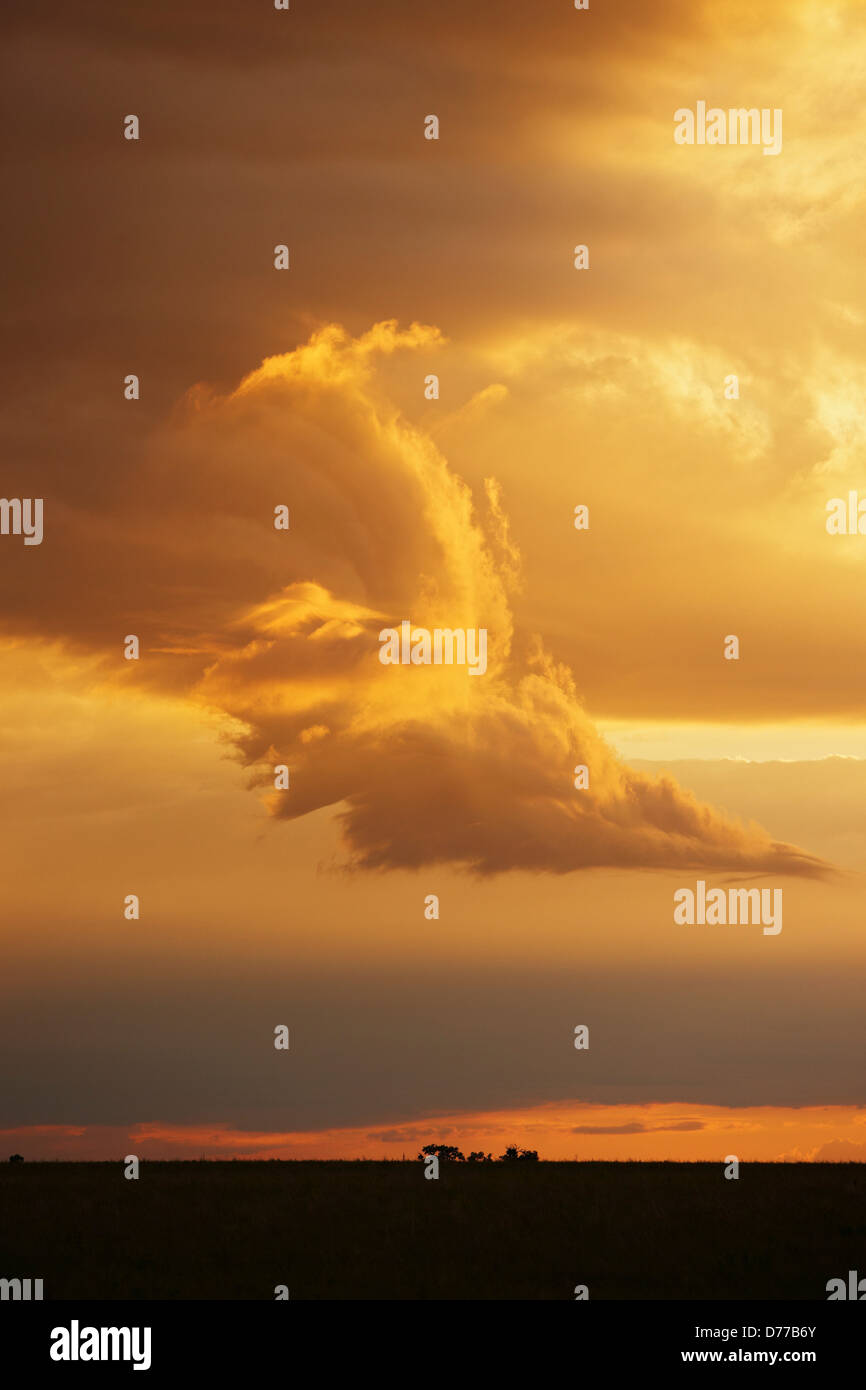 Scud Cloud at Sunset Stock Photo - Alamy