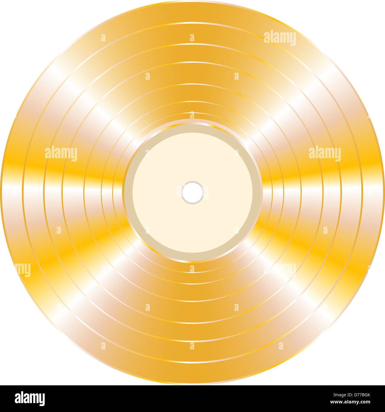 gold vinyl record isolated on white background Stock Photo - Alamy