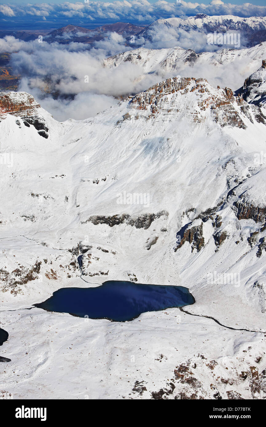 Aerial view tarn cirque glacier hi-res stock photography and images - Alamy