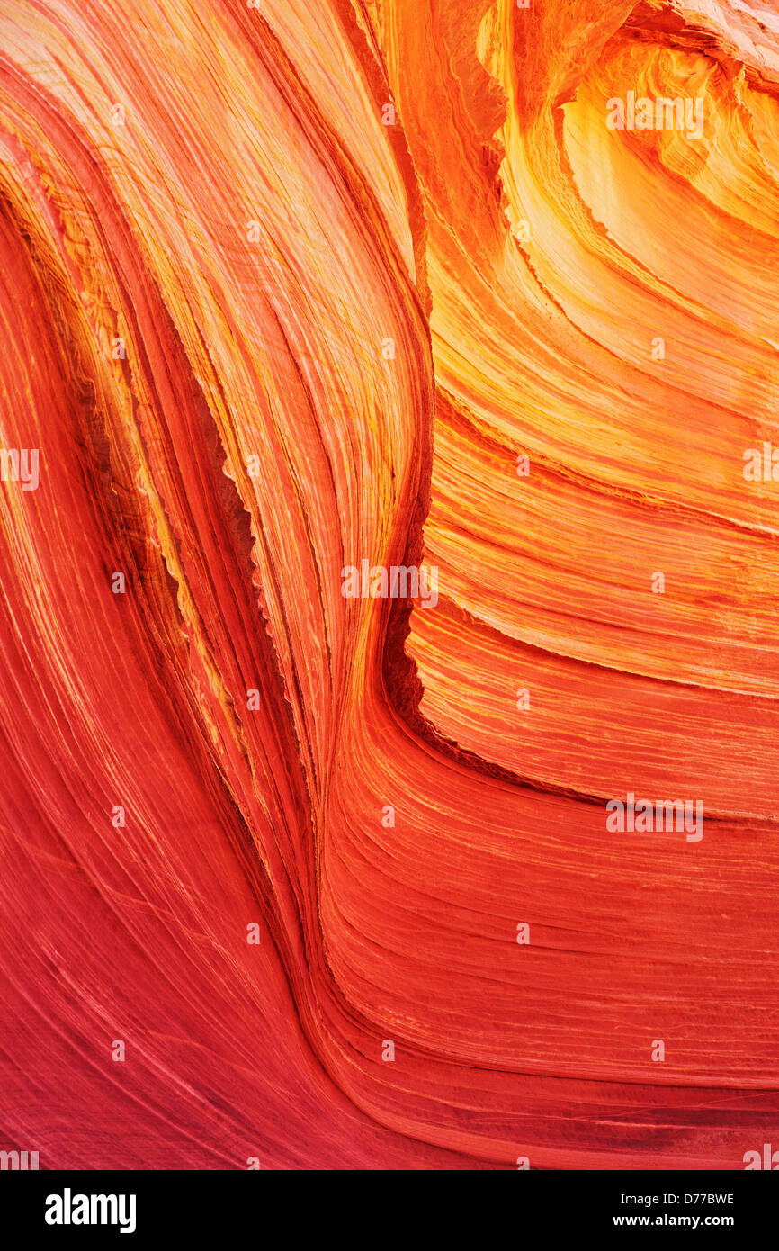 A Twisted Rock Formation at Wave Stock Photo - Alamy