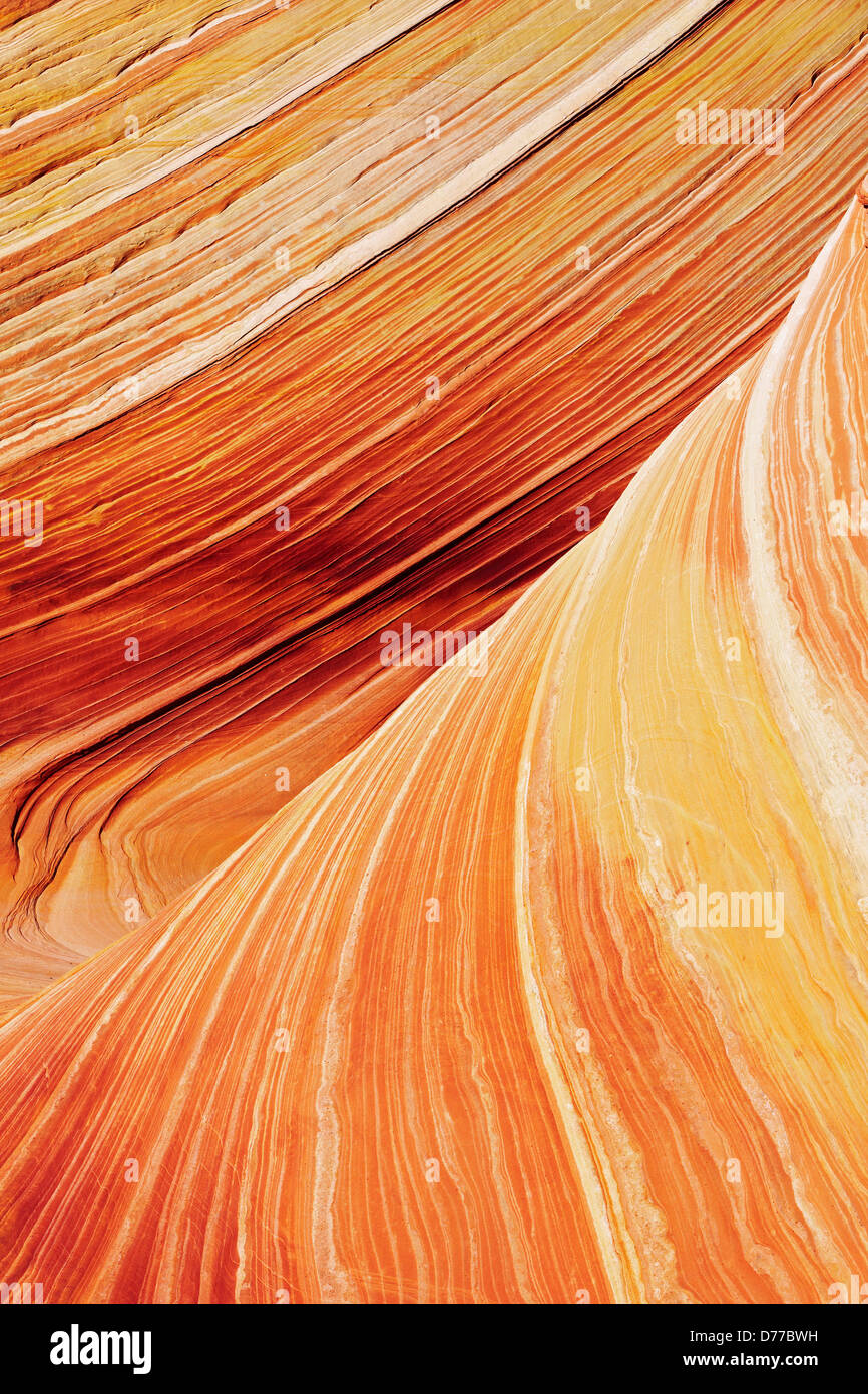 A Twisted Rock Formation at Wave Stock Photo - Alamy