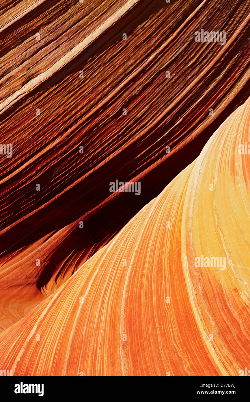 A Twisted Rock Formation at Wave Stock Photo - Alamy