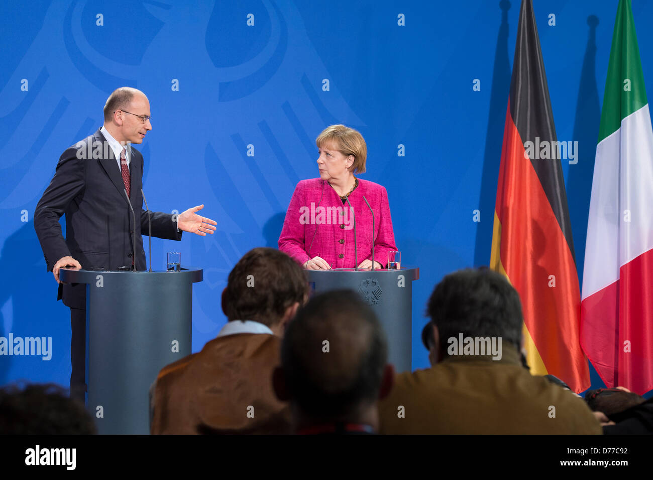 Berlin, Germany. April 30th 2013. Press conference under the direction ...