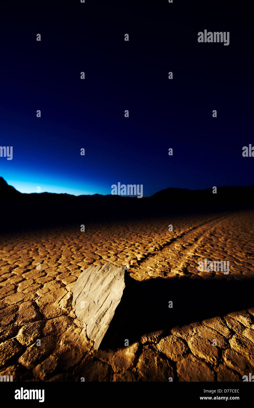 Moving rock Racetrack Playa Death Valley National Park California Stock ...