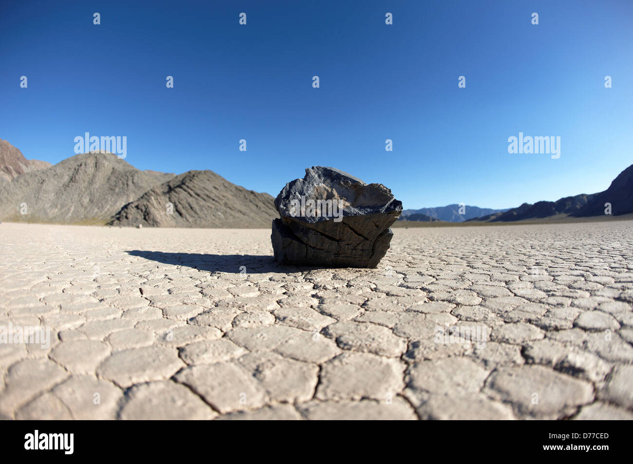 Moving rock Racetrack Playa Death Valley National Park California Stock ...