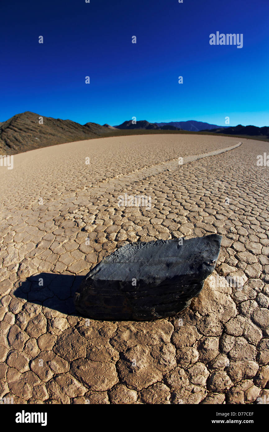 Moving rock Racetrack Playa Death Valley National Park California Stock ...