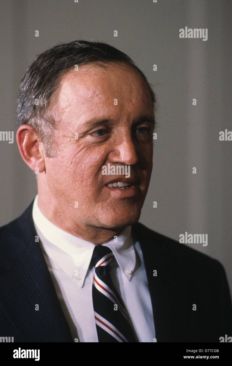 WARREN RUDMAN 1980.R9184.(Credit Image: © Jim Pickerell/Globe Photos ...