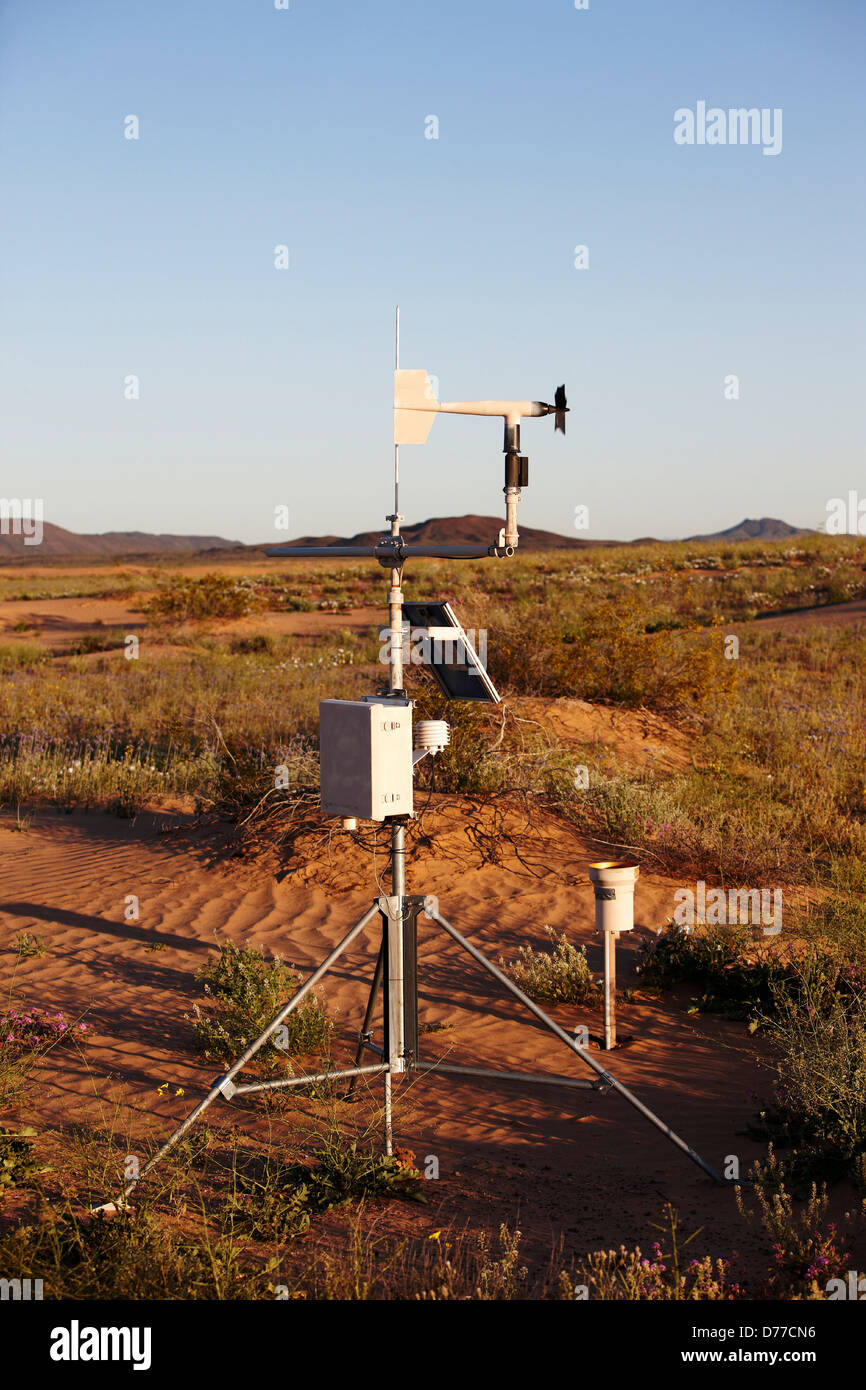 Remote weather station near United States - Mexico border in Cabeza ...