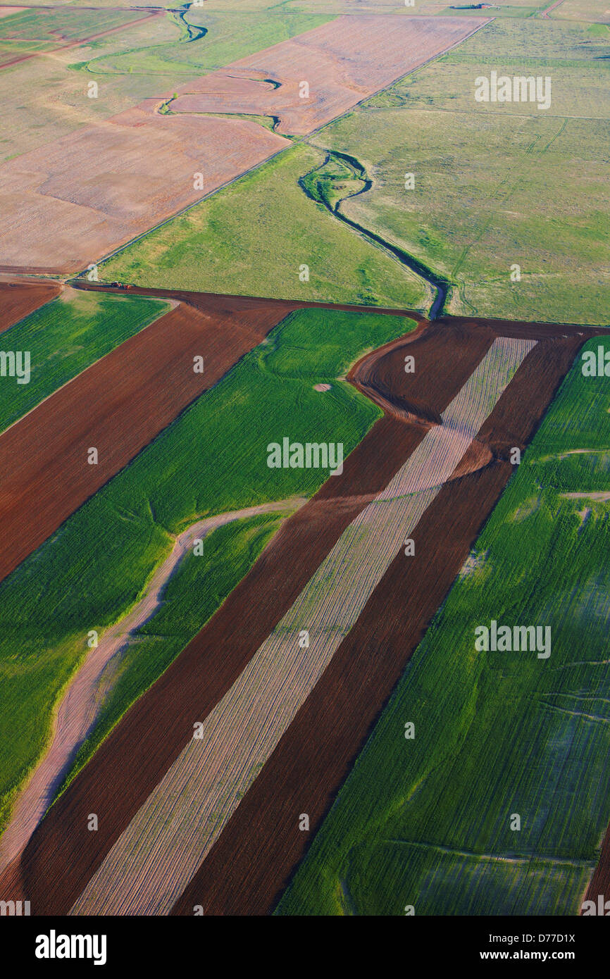 Aerial view agriculture fields Colorado Stock Photo - Alamy