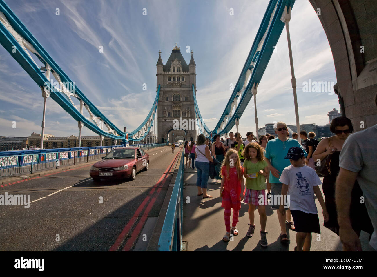 Wide angle view on Tower bridge, London Stock Photo - Alamy