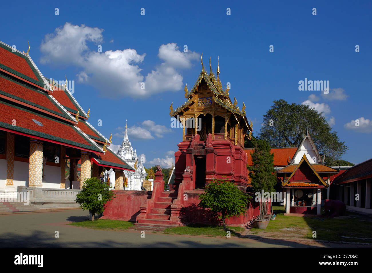 Wat Hariphunchai Temple, Lamphun in Thailand Stock Photo - Alamy