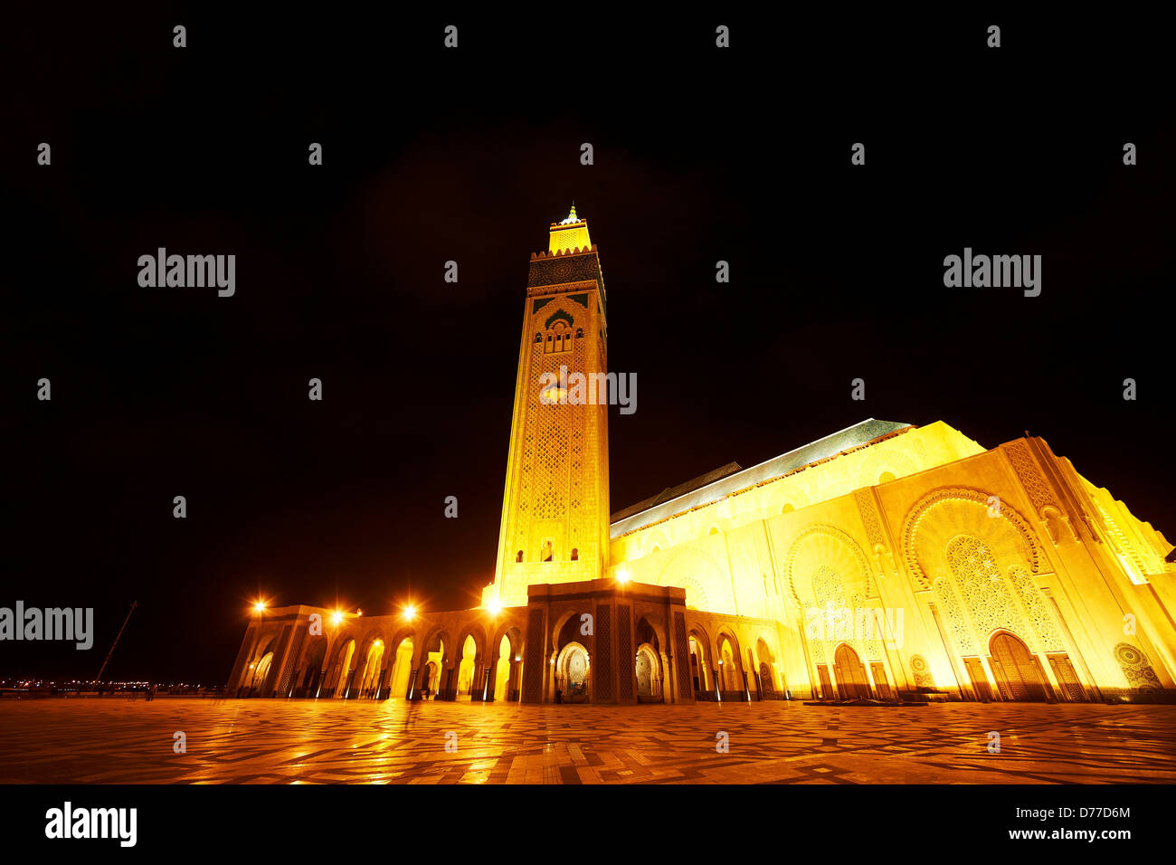 Hassan II Mosque showing minaret which tallest human-built structure in ...
