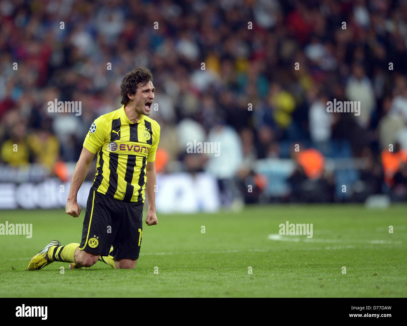 Dortmund's Mats Hummels celebrates at the end of the UEFA Champions ...