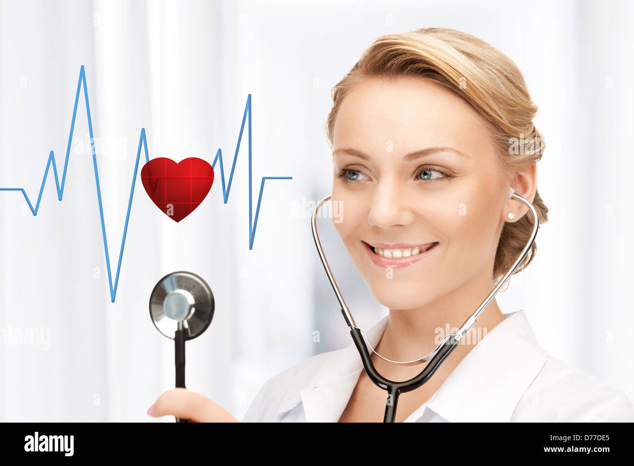 doctor listening to heart beat Stock Photo - Alamy