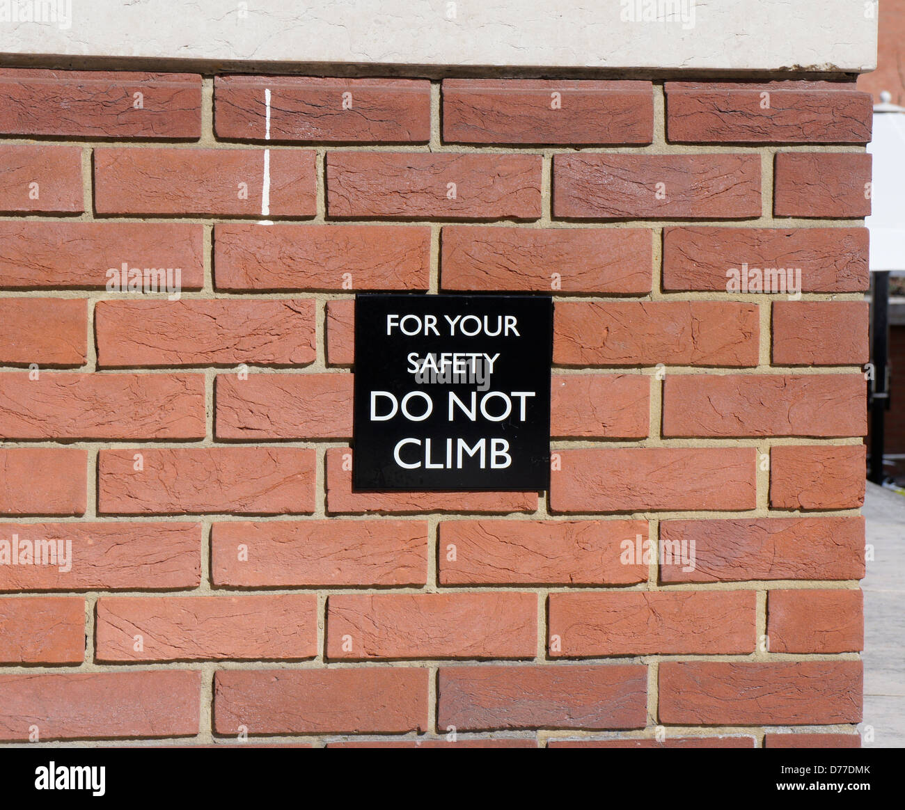 Do Not Climb warning sign Stock Photo - Alamy