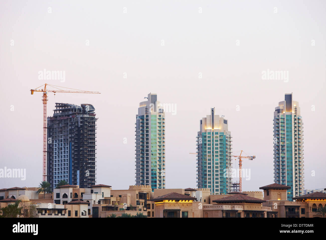 High rise buildings under construction Dubai United Arab Emirates Stock ...