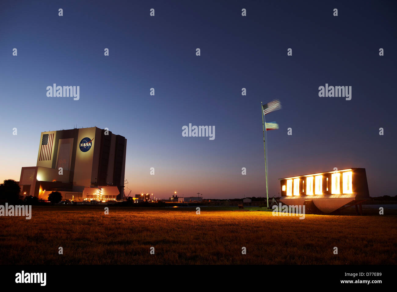 Launch countdown clock American Space Shuttle Endeavour Flags Vehicle ...