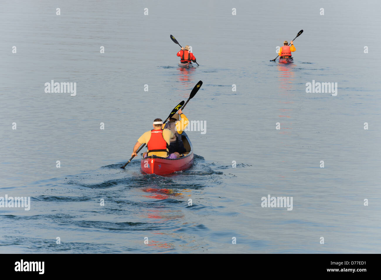 Three person canoe hi-res stock photography and images - Alamy