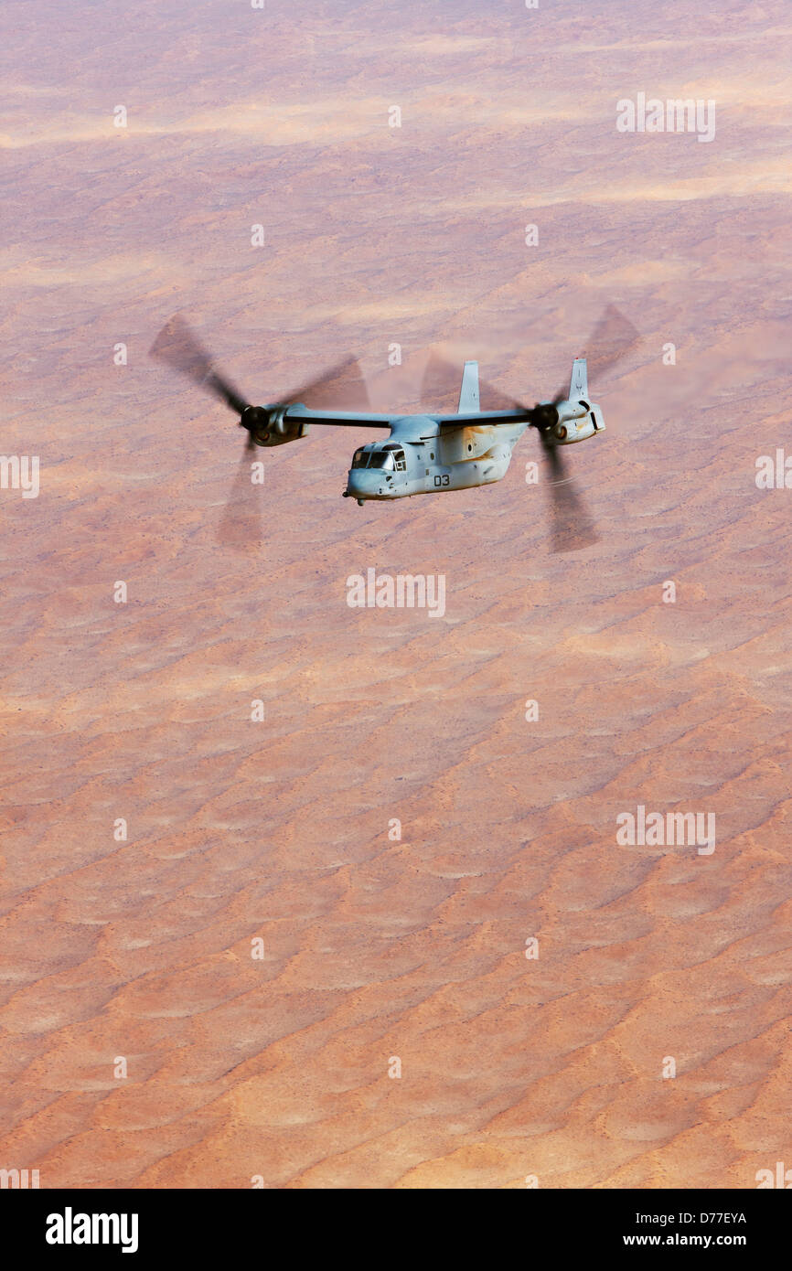 Air to air in flight view United States Marine Corps MV-22 Osprey ...